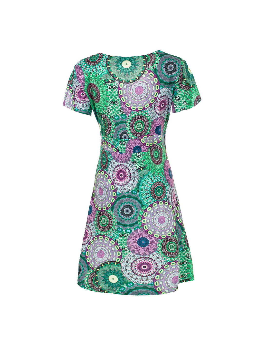 Dress with colorful mandalas