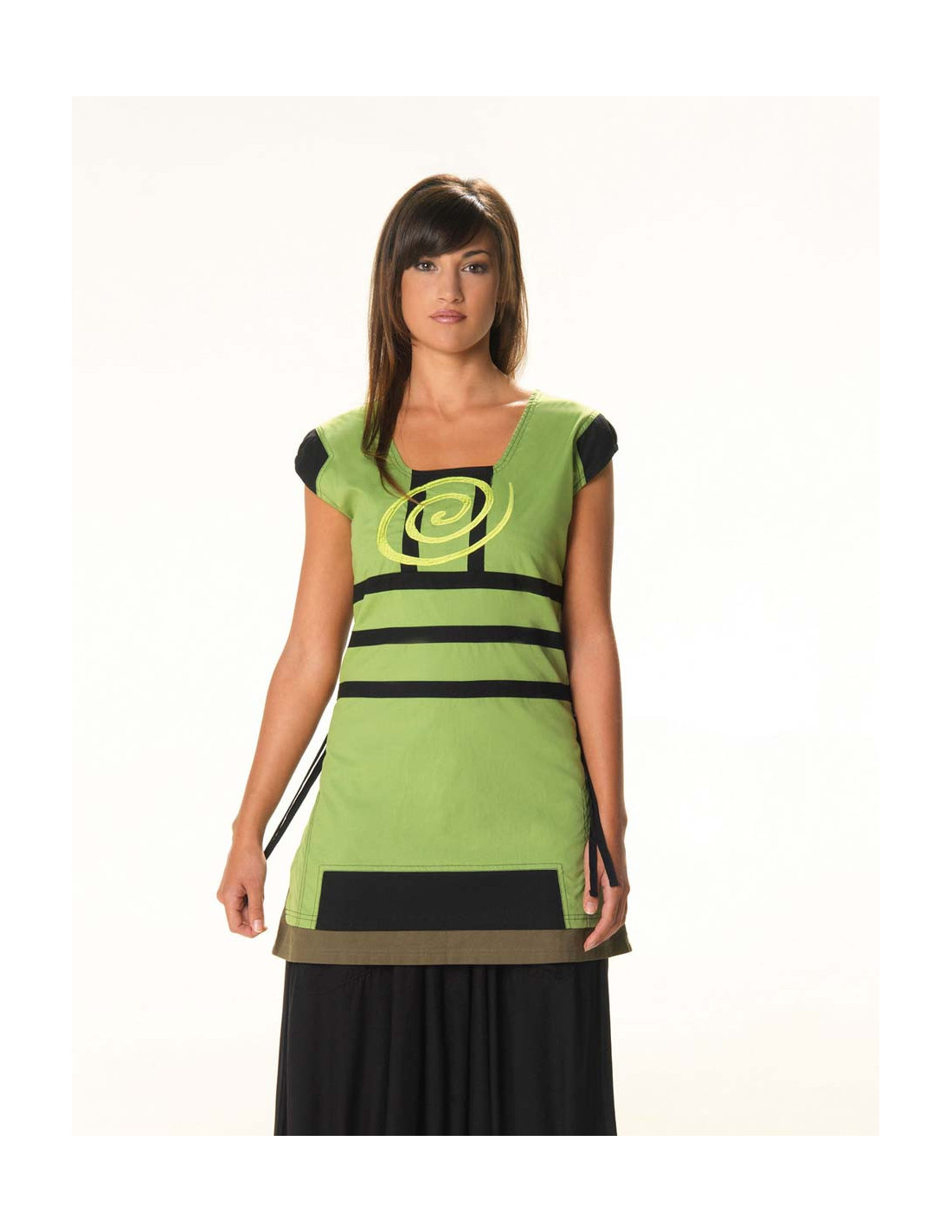 Tuniques ethniques manches courtes bohèmes pour femme